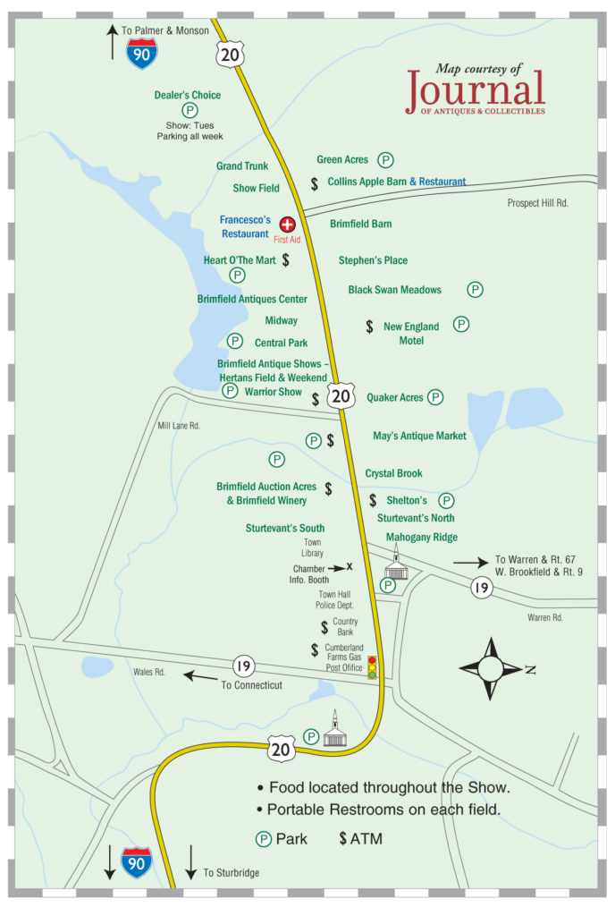 Shows Map - Brimfield Antique Week